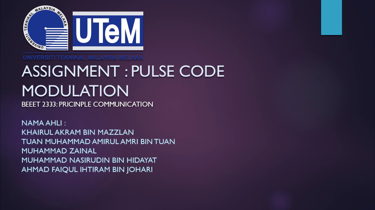 Pulse Code Modulation
