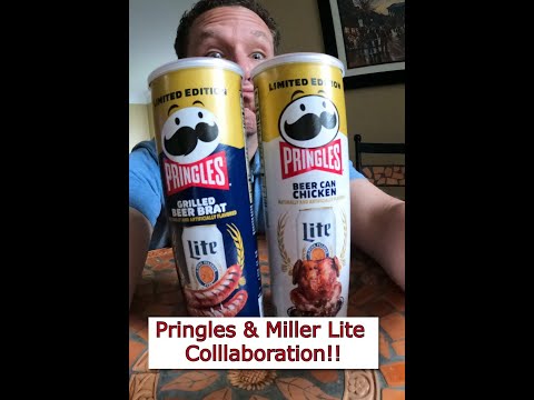 Pringles Limited Edition Miller Lite Grilled Beer Brat & Beer Can Chicken Potato Chips #millerlite
