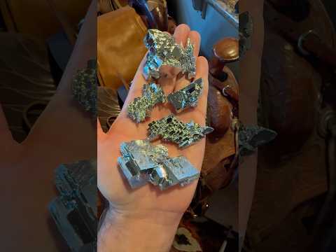Cooking up gallium crystals in my kitchen #crystals #crystal #chemistry #physics #fortnite