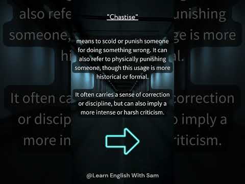 "What Does 'Chastise' Really Mean? | Learn English Vocabulary!" #vocabulary #grammar #english #learn