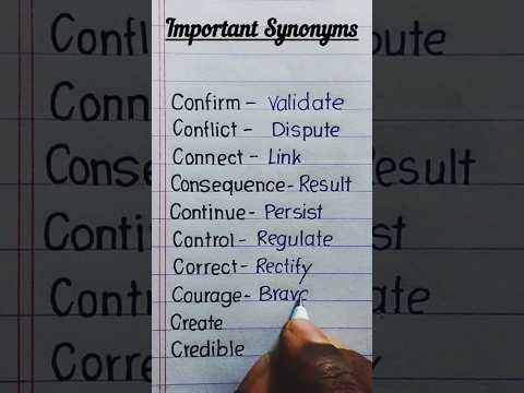 Important Synonyms