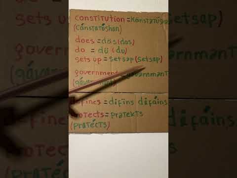 Pronunciación de palabras en inglés de las 100 preguntas sobre ciudadanía estadounidense. Parte #2