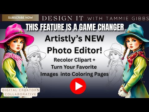 Artistly’s NEW Photo Editor Game Changer! | Recolor Clipart Turn Your Images into Coloring Pages