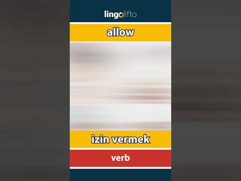 🇬🇧🇹🇷 allow - izin vermek : vocabulary builder : learn English : İngilizce öğrenelim