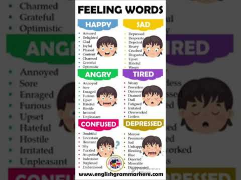 feeling vocabulary word