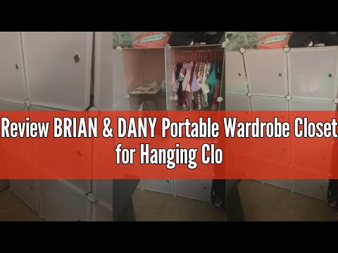 Review BRIAN & DANY Portable Wardrobe Closet for Hanging Clothes, Bedroom Armoire with Doors, Modula