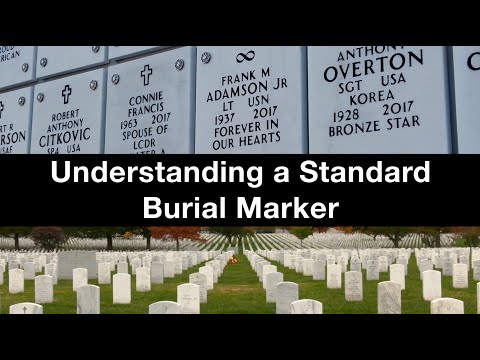 Understanding a Standard Burial Marker