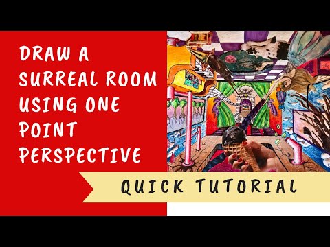 Surreal Room Using One Point Linear Perspective