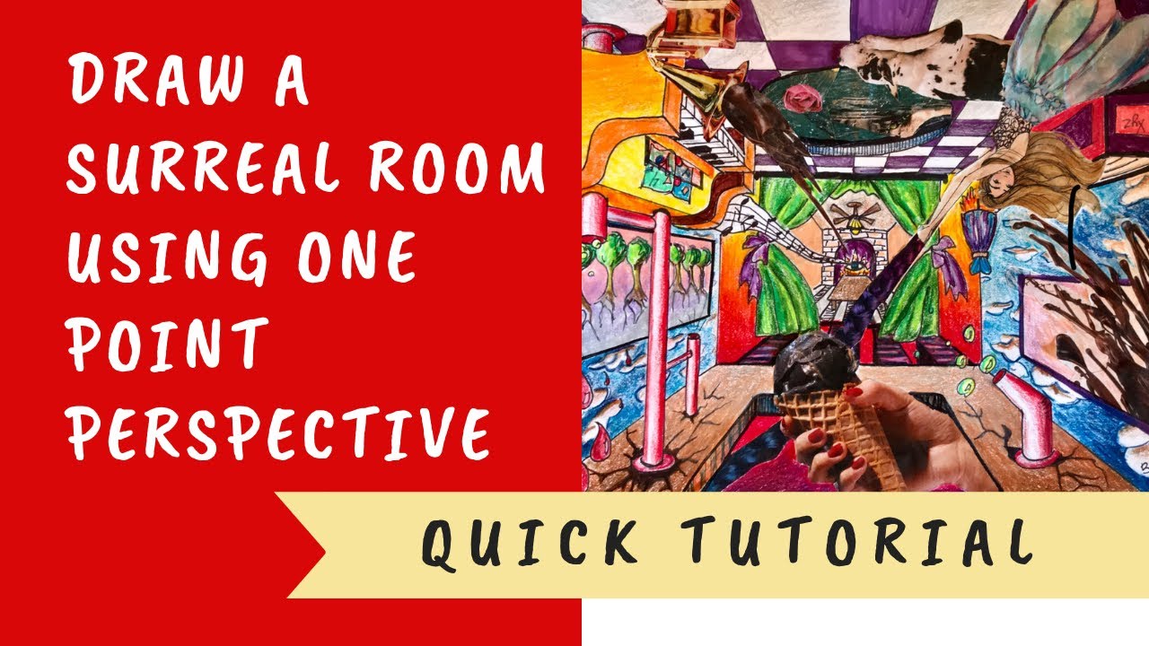 Surreal Room Using One Point Linear Perspective