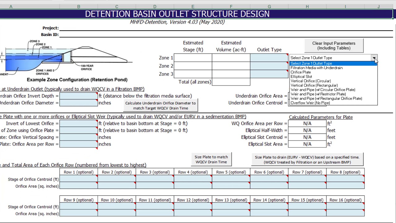 MHFD-Detention Workbook Overview