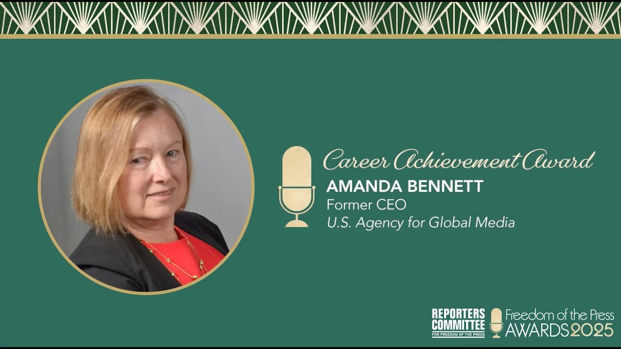 2025 Freedom of the Press Career Achievement Award - Amanda Bennett