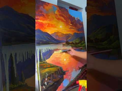#landscapepainting #acrylicpainting #oilpainting #artist #art #lavinagar #colors