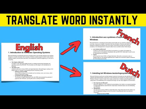 How to Translate Word Document into another language