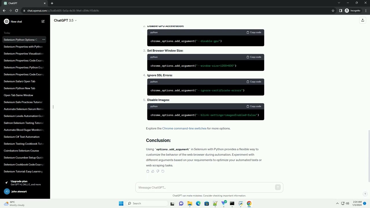 selenium python options add argument