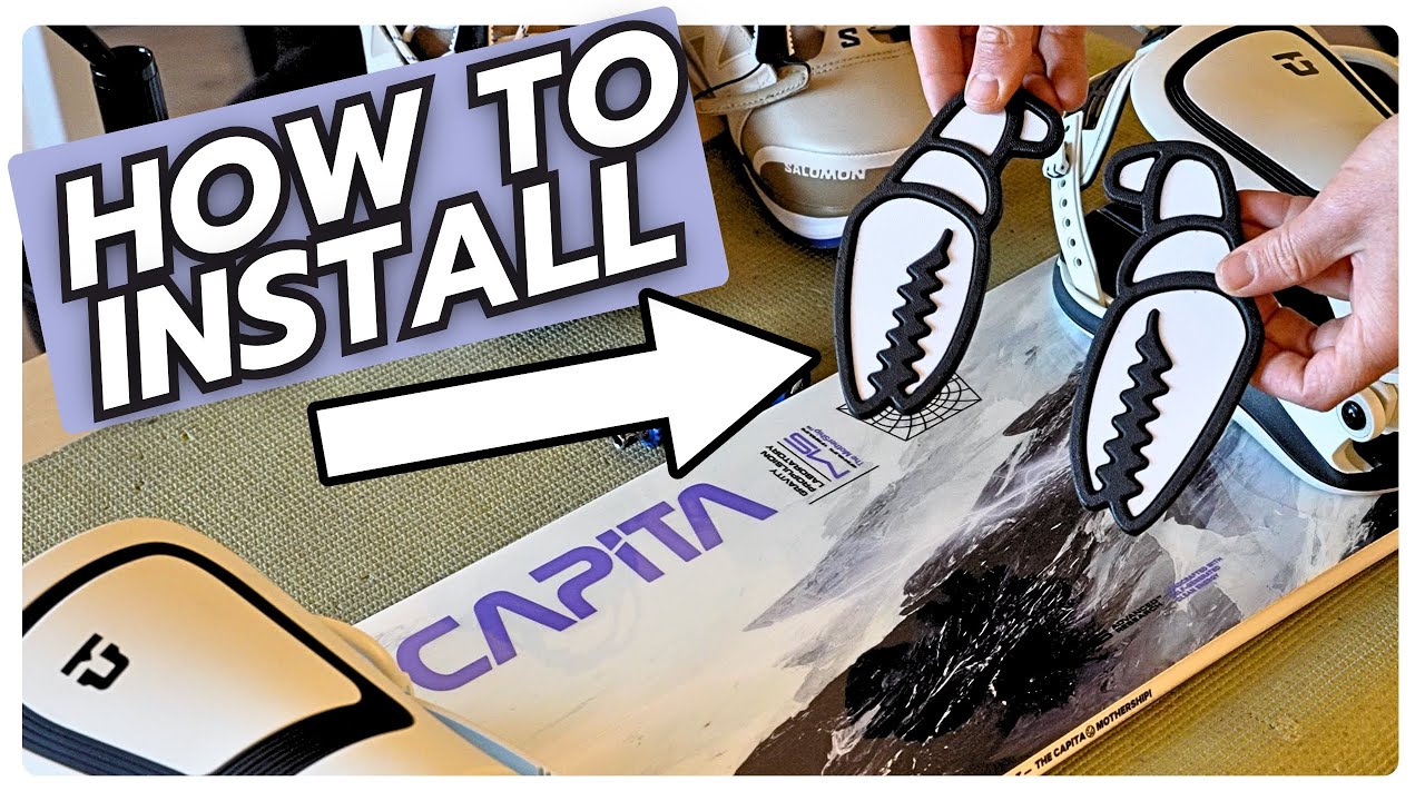 How To Put A STOMP PAD On Your SNOWBOARD - Crab Grab Mega Claws