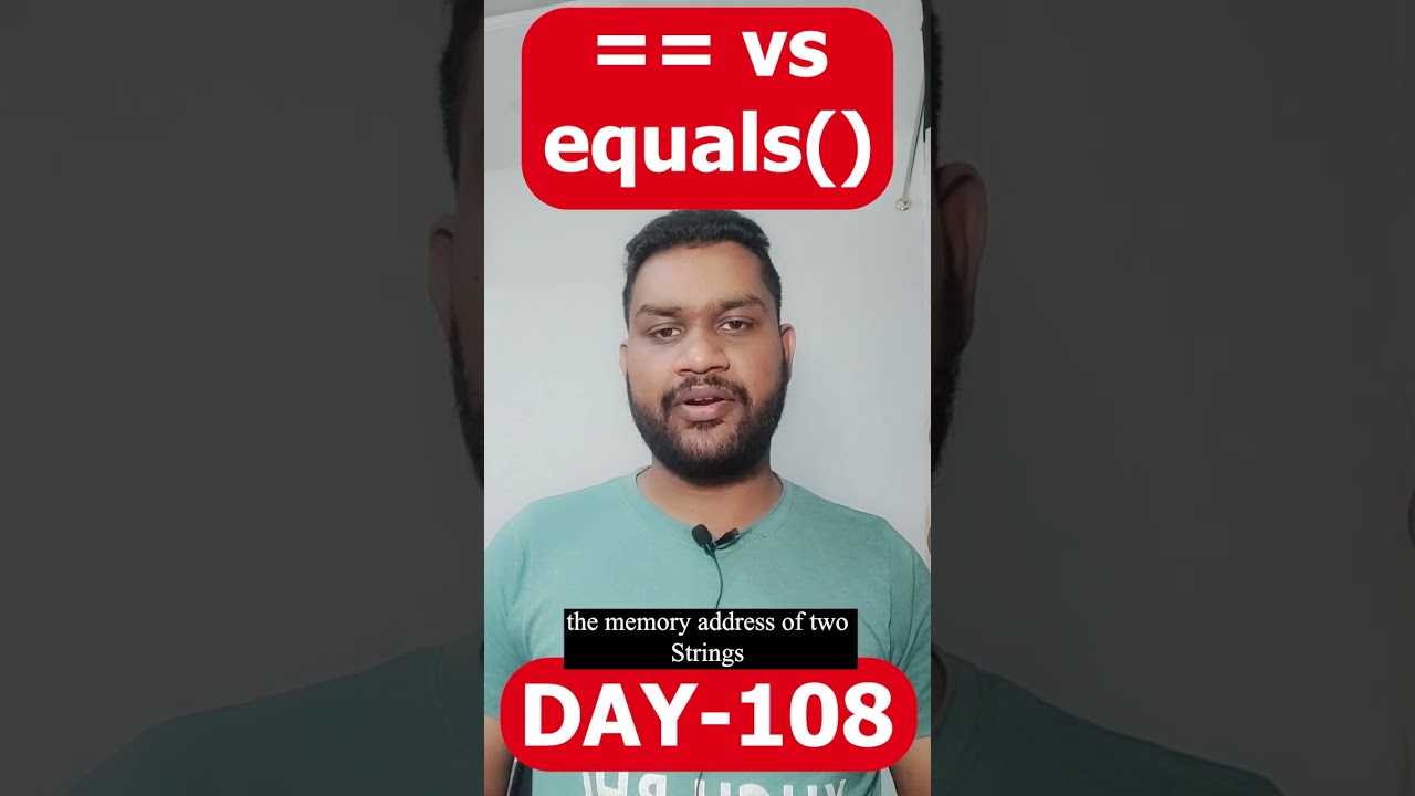 == vs equals() in Java? #java #interview #interviewtips