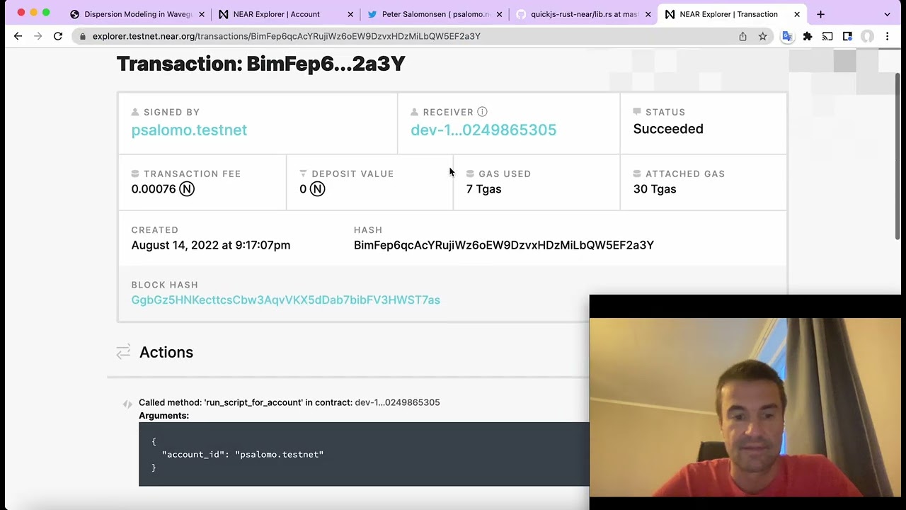 JavaScript in Rust WebAssembly for NEAR-Protocol