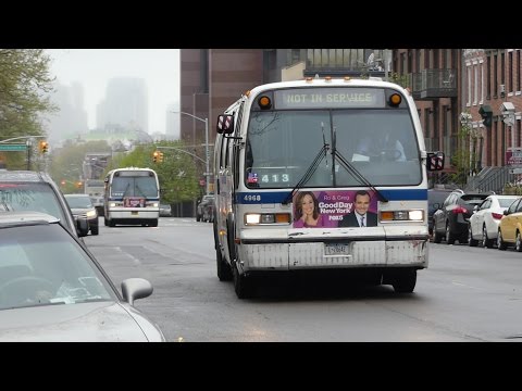MTA NYCT Bus: 1998 Nova-RTS NIS & B47 Buses #4968 & #9511 at Broadway-Park Ave