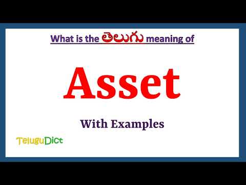 Asset Meaning in Telugu | Asset in Telugu | Asset in Telugu Dictionary |