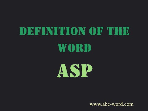 Definition of the word "Asp"