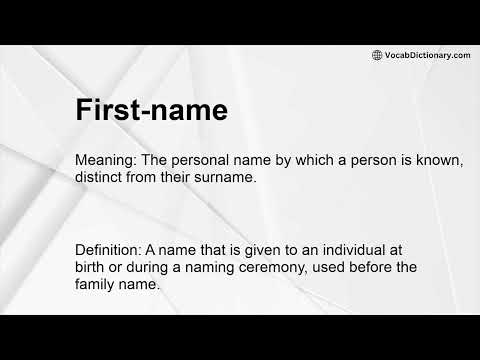 First-name Meaning