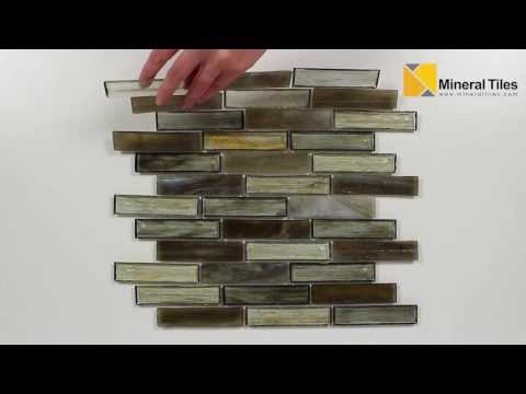Stained Glass Mosaic Tile Moss 1x4 - 120HIARWE14LB