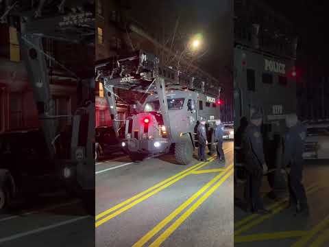The Biggest NYPD Police Armored Truck You Will Ever See (MRAP)