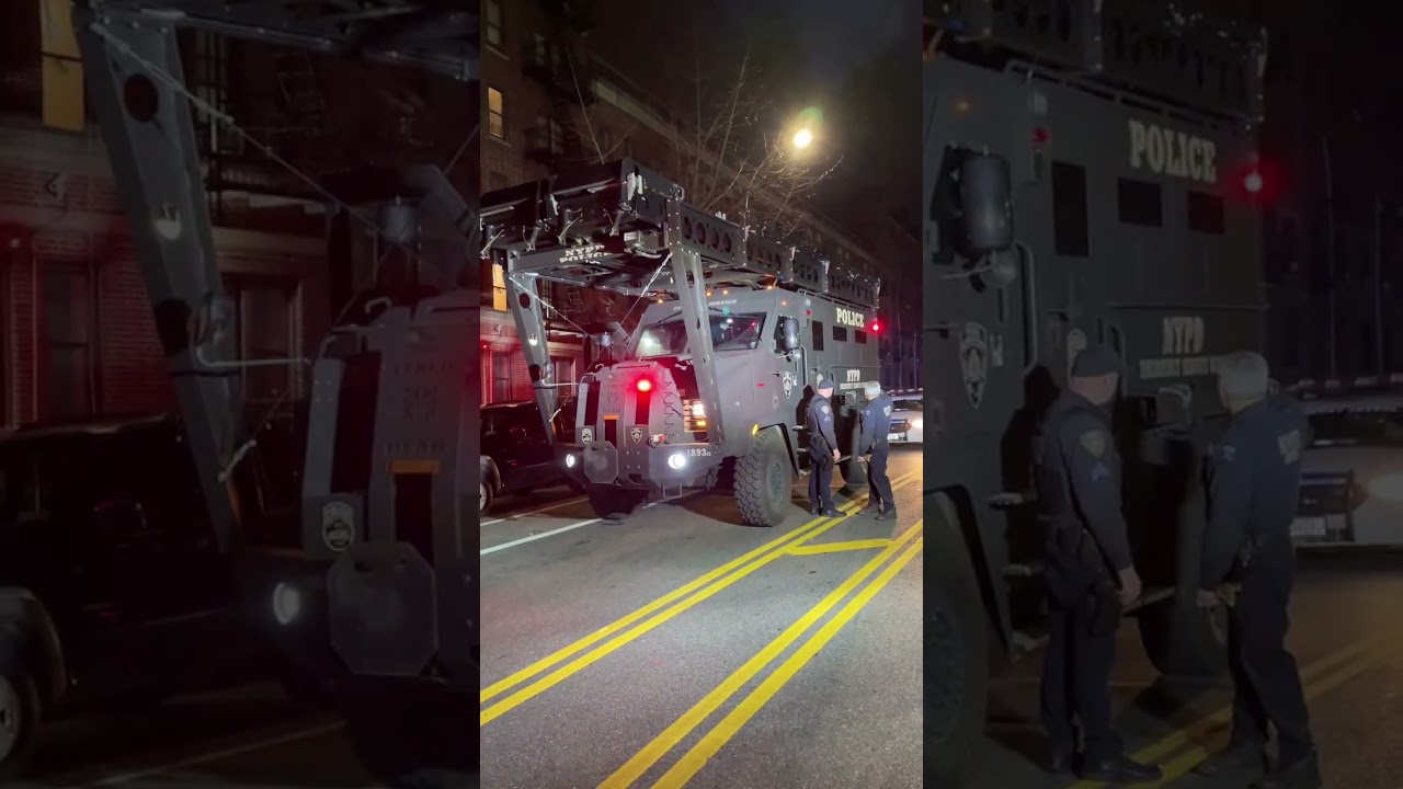 The Biggest NYPD Police Armored Truck You Will Ever See (MRAP)