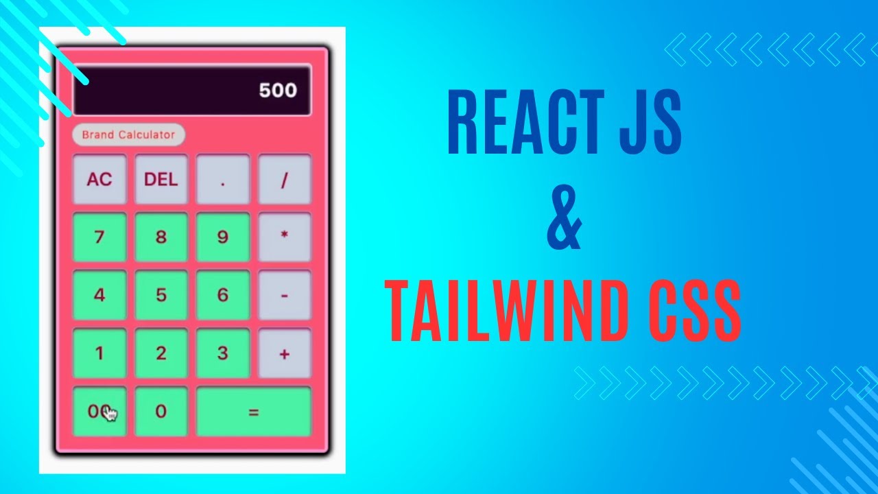 Build a CALCULATOR App using React JS & Tailwind CSS | React Beginner Project