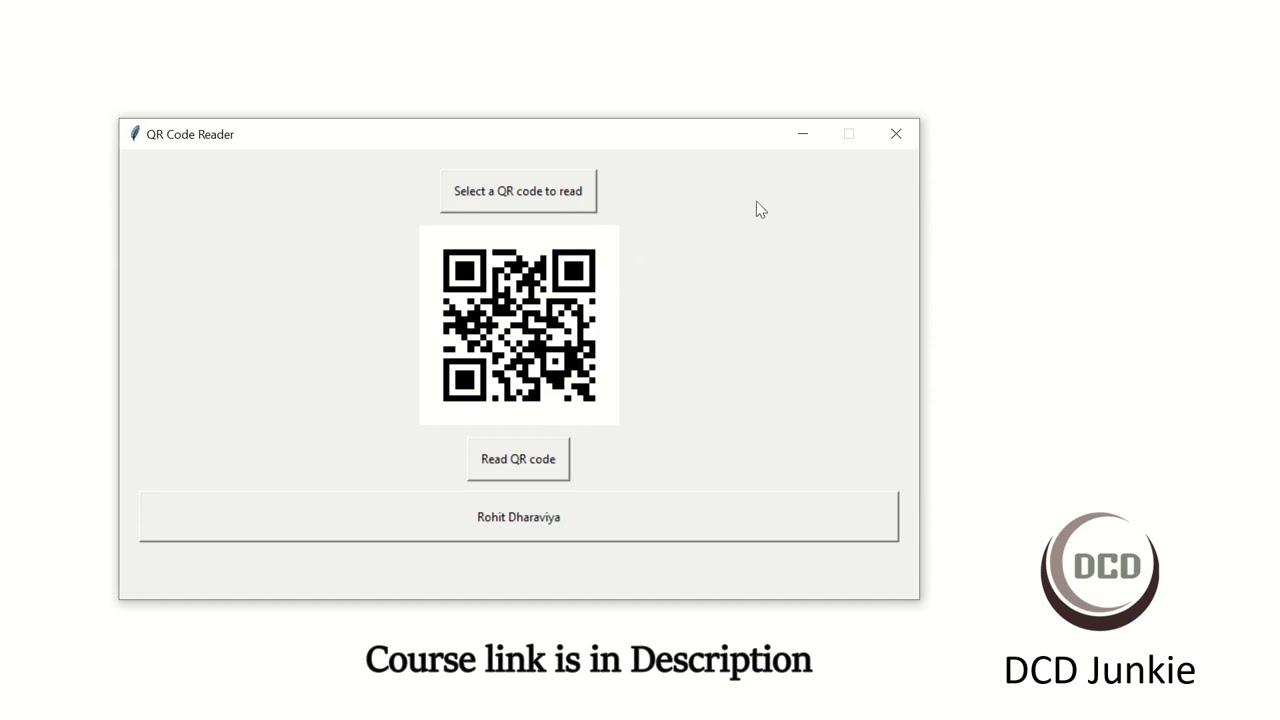 How to make QR Code Reader in Python with Tkinter