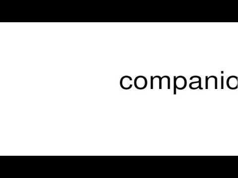 How to pronounce companionate