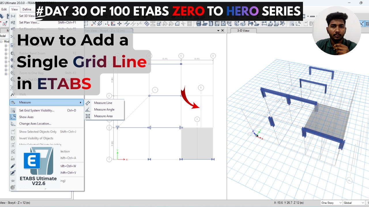 How to Add a Single Grid Line in ETABS (Quick Grid Setup)