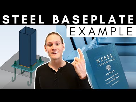 Steel Baseplate Design Example using AISC15th Edition | Structural Engineering