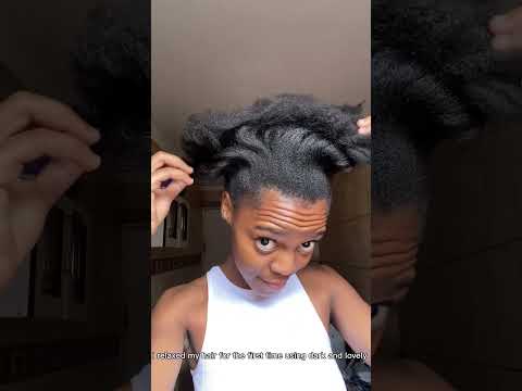 Relaxing my 4c hair for the first time. #naturalhair #4chaircare #new #creator