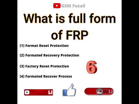 🔥 What is full form of FRP lock 2022 | FRP Lock ka full form kya hota hai | Mobile Soft | GSM Fuzail
