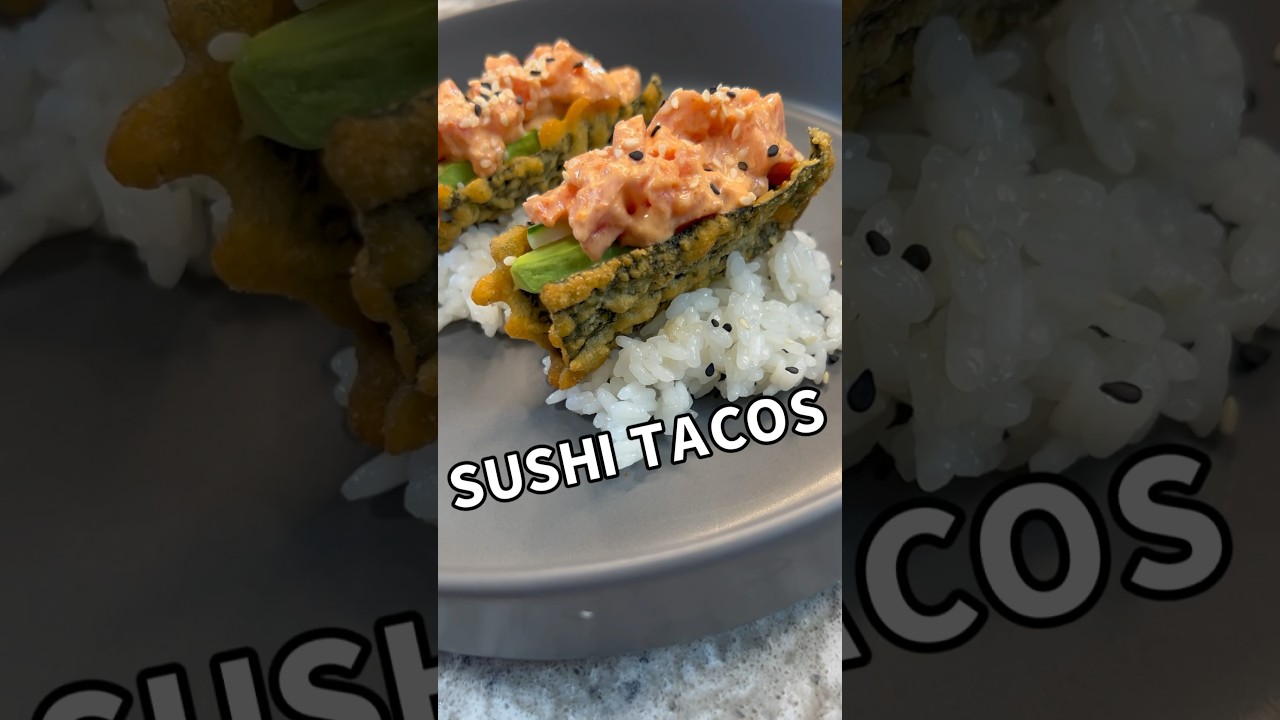 BÄSTA SUSHITACOS NÅGONSIN MED TEMPURASNÄCK #matlagning #sushi #tacos