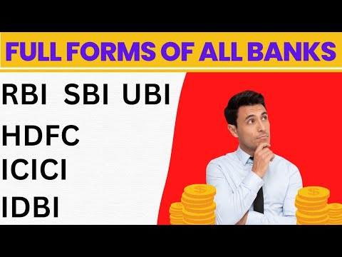 All Banks Full Form | Full Form Of All Bank Name In India | Gk | Sbi, Rbi, Hdfc, Icici, Ubi |