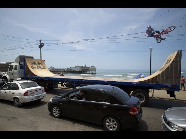 BMX Tricks on a Mobile Ramp - The Awesomer