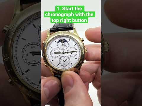 How to Start and Stop the Chronograph Function on your Seiko Moonphase Alarm Watch #seiko