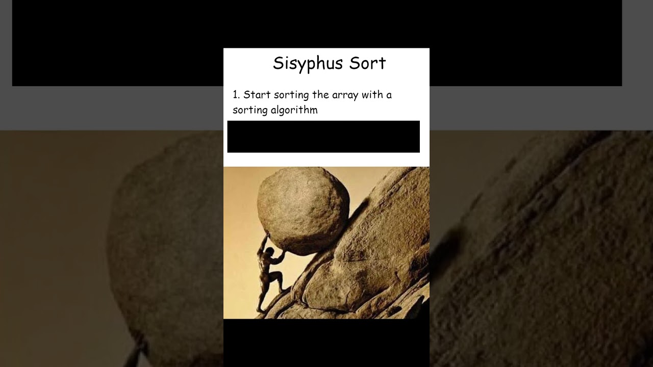 Sysaphus sort #shorts #short #programing  #programmerhumor