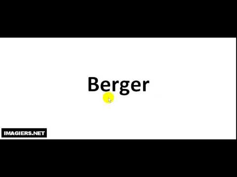 How to pronounce Berger