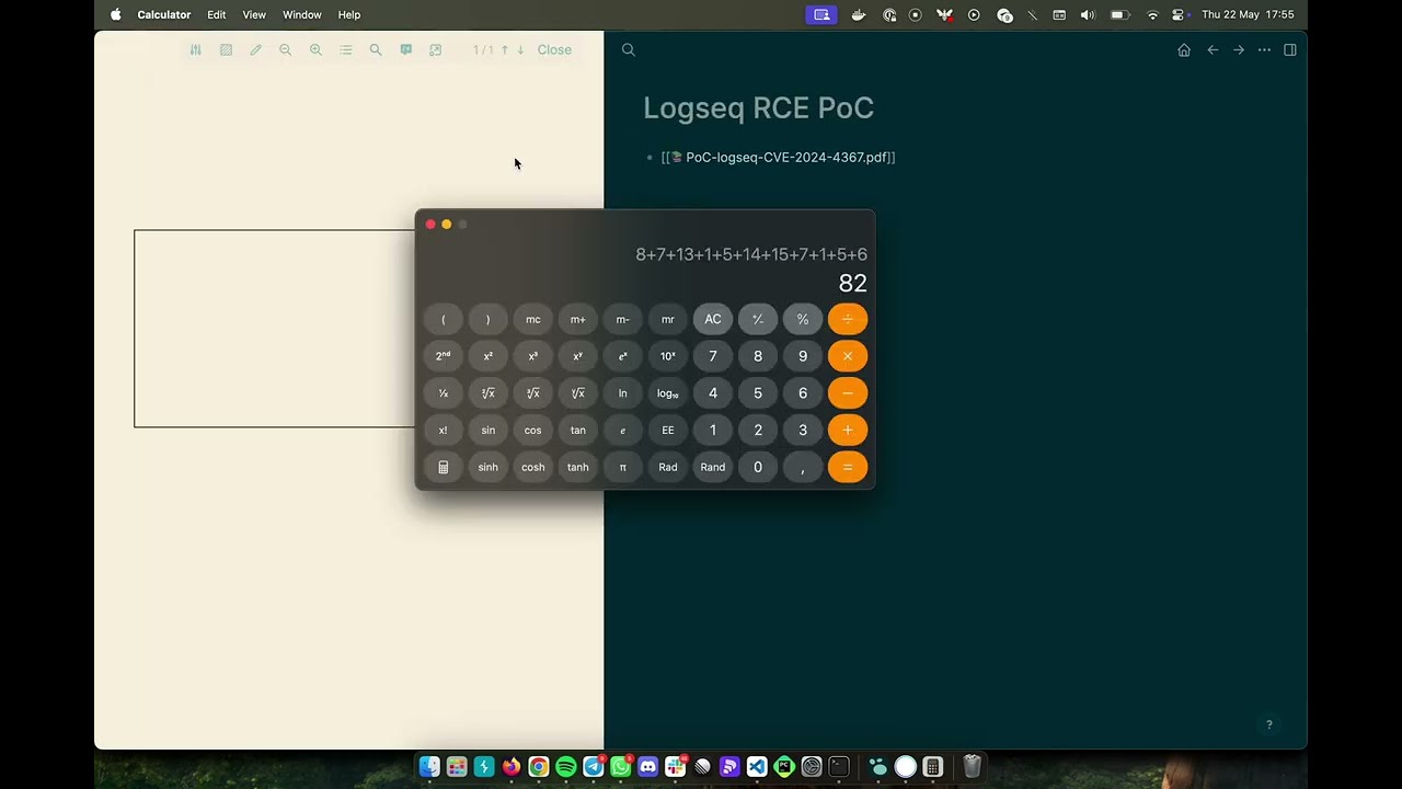 Remote Code Execution in Logseq Desktop