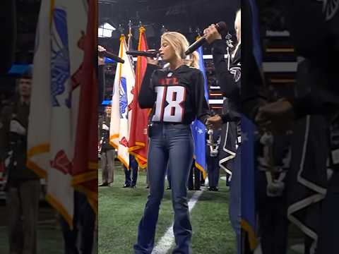 Part 2 of our national anthem performed at the @AtlantaFalcons game🇺🇸 #countrymusic #shorts