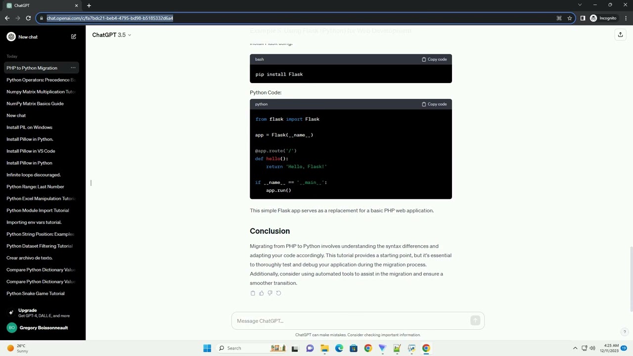 php to python migration