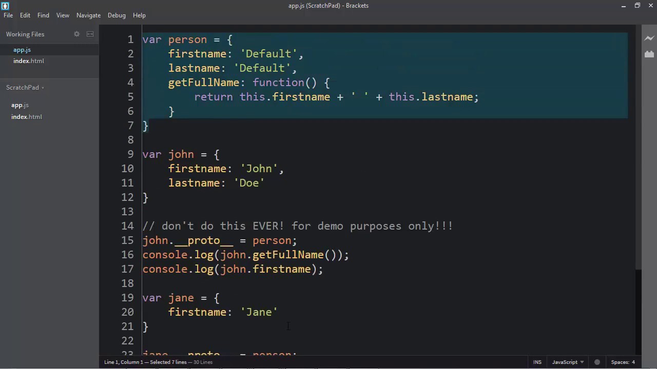 JavaScript Understanding The Weird Parts 054 Understanding the Prototype