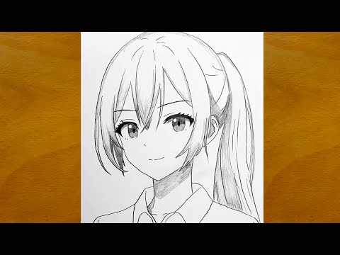 How to Draw a Beautiful Anime Girl || Easy Step-by-Step Anime Drawing || Pencil Sketch Tutorial