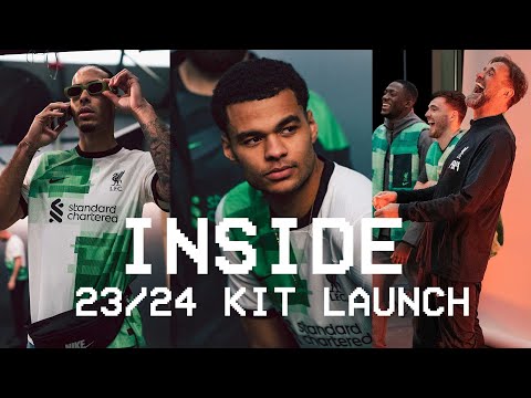 Inside Away Kit Launch: Fresh look as Liverpool stars model 23/24 shirt!
