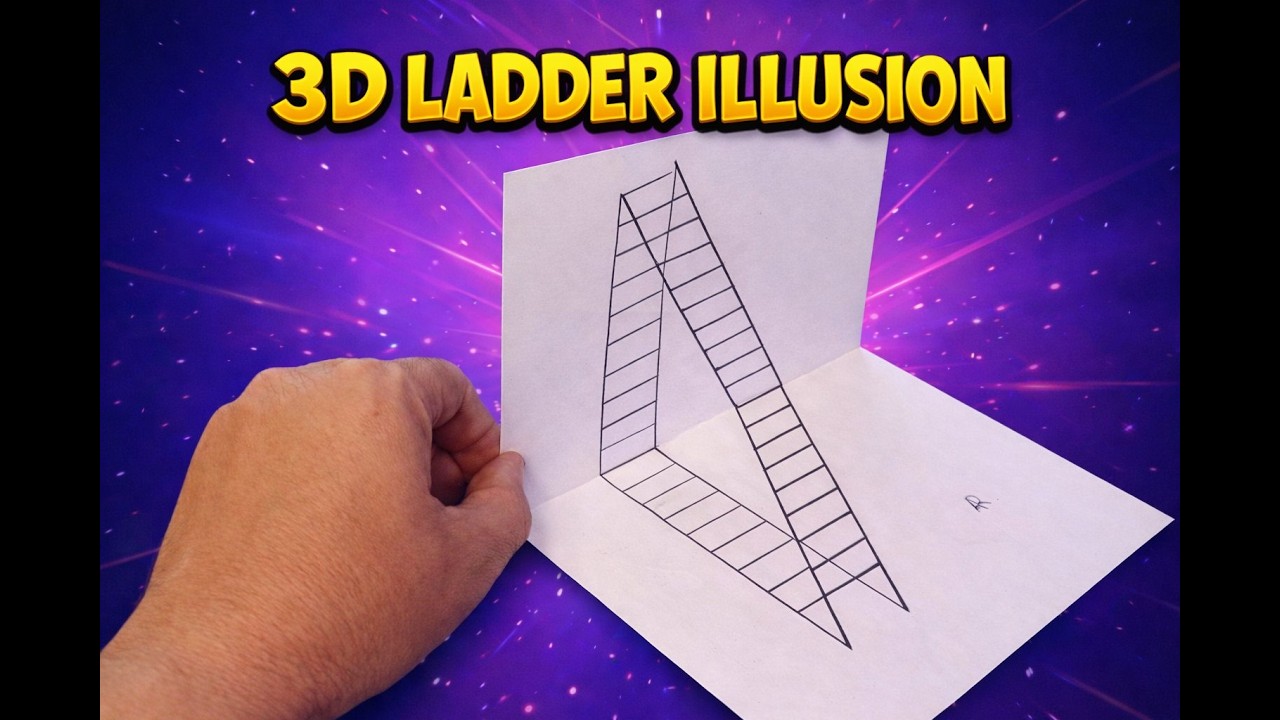 This 3D LADDER Drawing Will MESS With Your Brain! 🤯🌀 DO NOT MISS THIS!