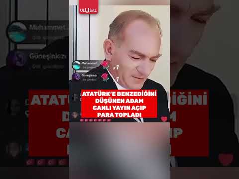 Atatürk'e benzediğini düşünen adam 29 Ekim'de canlı yayın açıp para topladı #shorts #atatürk