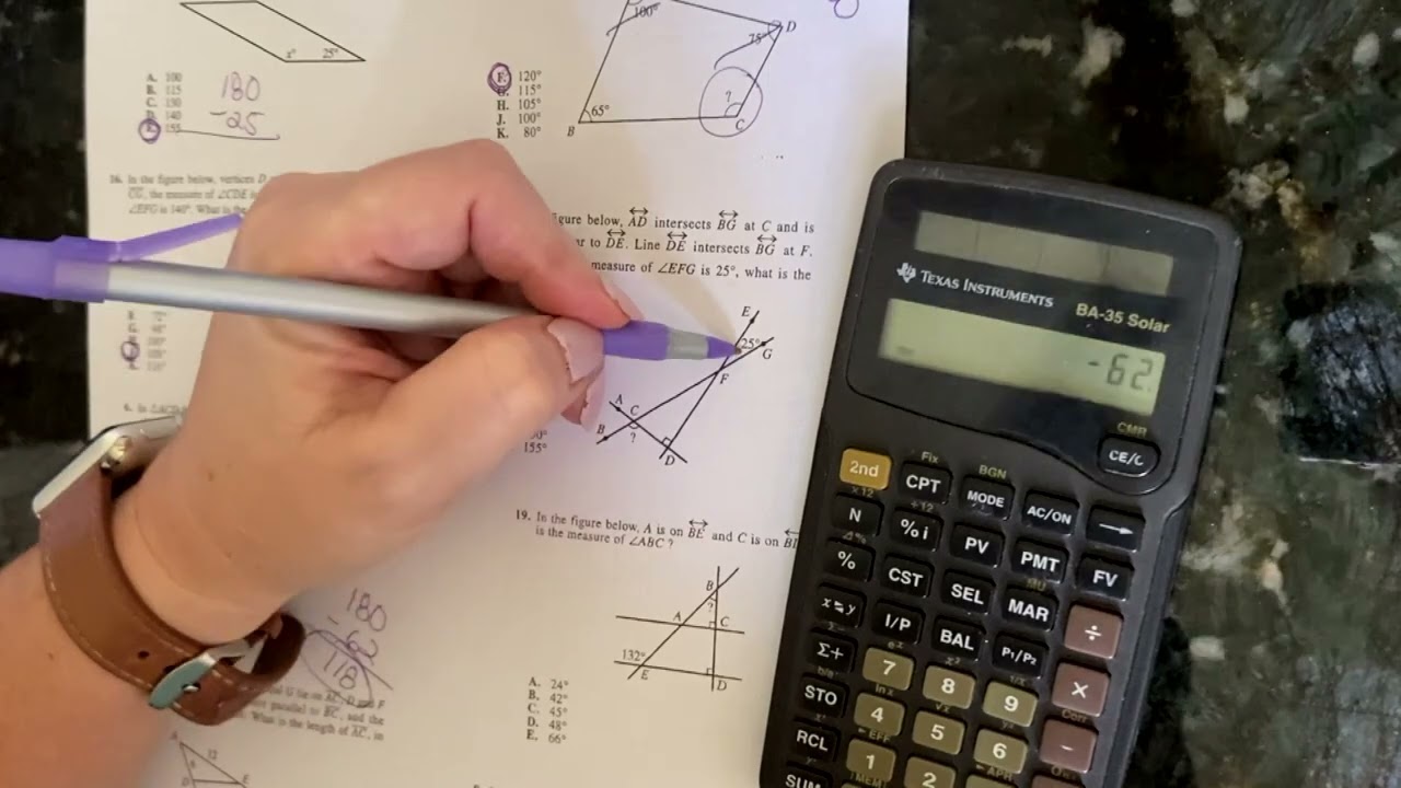 Geometry Questions Worksheet